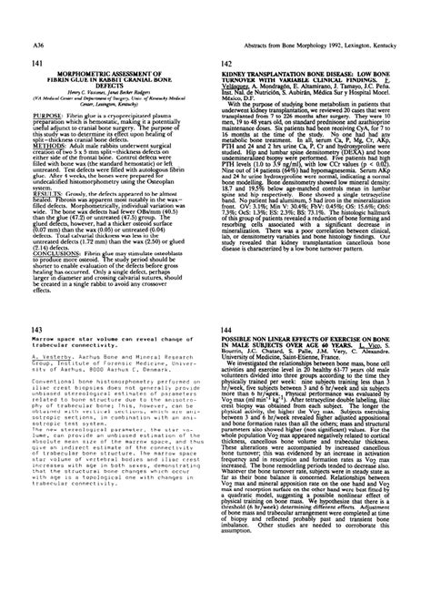 Pdf Morphometric Assessment Of Fibrin Glue In Rabbit Cranial Bone Defects