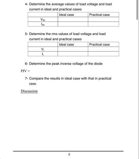 Solved Experiment 1 Single Phase Half Wave Uncontrolled
