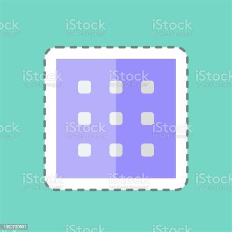 스티커 라인 컷 텍스처 사진 편집 기호에 적합합니다 편집 가능한 간단한 디자인 디자인 템플릿 벡터 간단한 기호 그림 가벼운에 대한 스톡 벡터 아트 및 기타 이미지 Istock