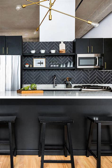 Backsplash Ideas For Kitchen With Black Cabinets At Gabriel Resto Blog