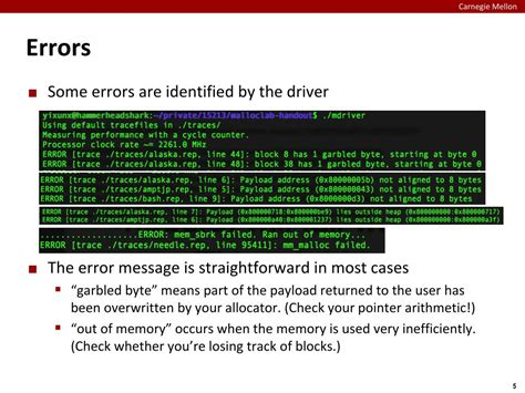 PPT Debugging Malloc Lab PowerPoint Presentation Free Download ID 2266593