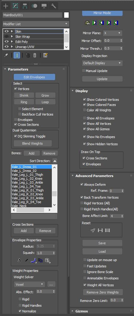 cant select vertices in mirror mode skin modifier autodesk community