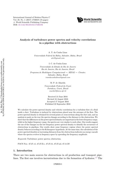 Pdf Analysis Of Turbulence Power Spectra And Velocity Correlations In