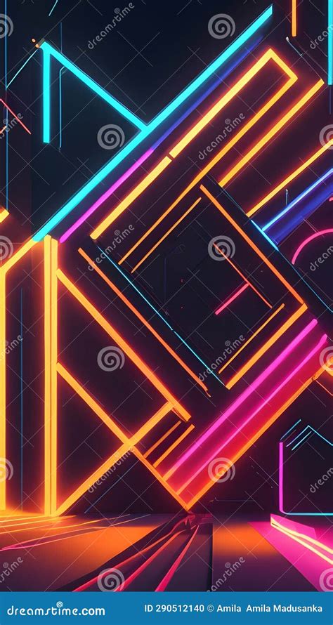Dynamic Color Shifts Abstract Vibrant Landscape Stock Illustration