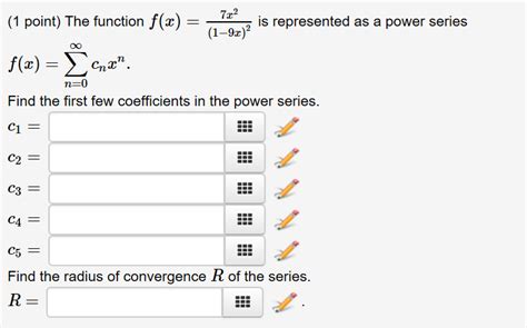 Solved The Function F X 7x 2 1 9x 2 Is Represented As A