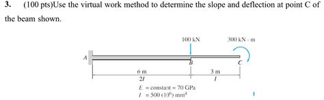 Solved 3 100 Pts Use The Virtual Work Method To Determine