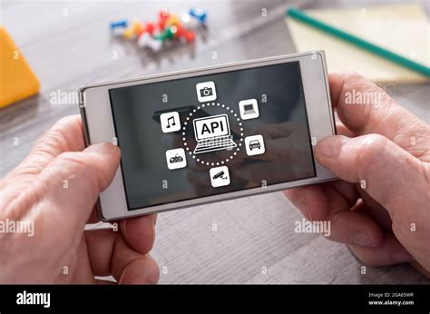 Api Concept On Mobile Phone Stock Photo Alamy