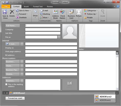 Creating Outlook Form Regions For Outlook In Visual Studio