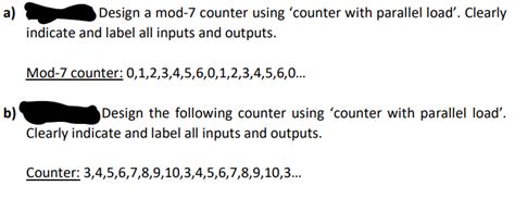 Solved A Design A Mod Counter Using Counter With Chegg Com
