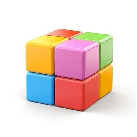 Premium Photo A Colorful Cube With Four Sides