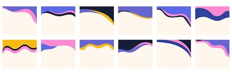 Premium Vector Array Of Varied Shapes For Use In Headers Or Footers On Square Posts Or Websites