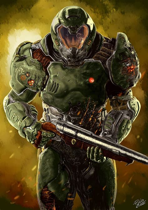 Doom Slayer From Doom 2016 By Pabloernesto On Deviantart