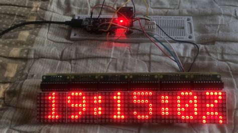 Led Matrix Clock With Esp8266 2 Youtube