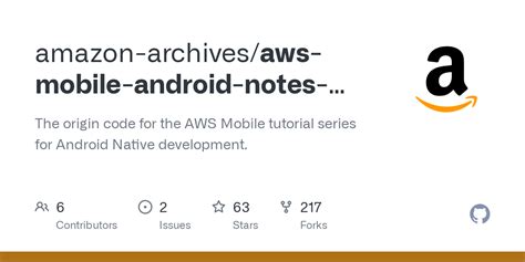 Github Amazon Archives Aws Mobile Android Notes Tutorial The Origin Code For The Aws Mobile