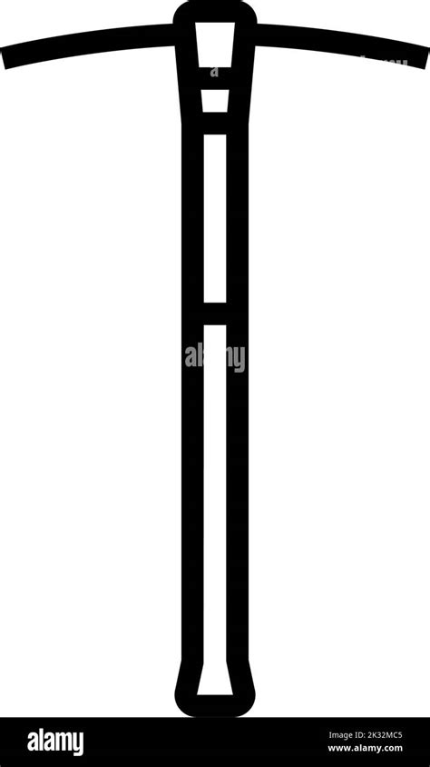 Pick Axe Weapon Line Icon Vector Illustration Stock Vector Image And Art Alamy