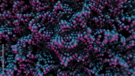 Abstract 3d Background Rendering With Rhythmically Moving Balls