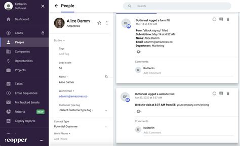 Connect Copper And Elementor Forms Outfunnel