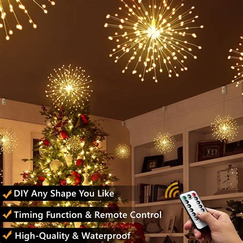 Christmas Pre Sale Save Hanging Starburst Fairy Lights For Christmas