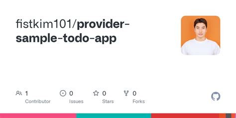 Github Fistkim101provider Sample Todo App