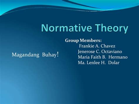 Normative Theory Pptx