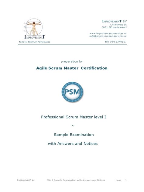 Scrum Master Exam Sample Questions Pdf Scrum Software Development Business