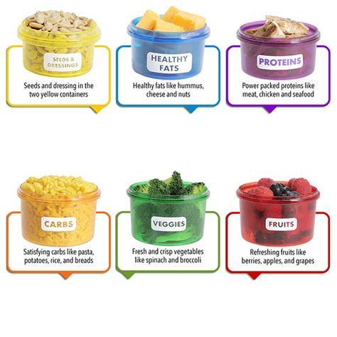7pcs set perfect portions portion lunch cute box c grandado