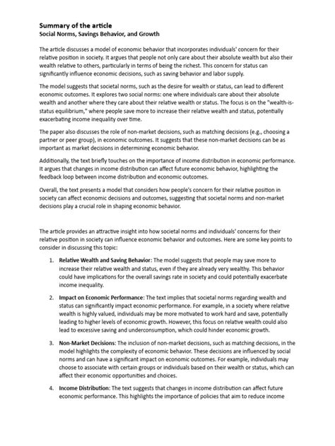 General Summary Pdf Wealth Economic Inequality