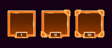Set Of Golden Jelly Game Ui Border Avatar Frame With Grade For Gui Asset Elements 2266532 Vector