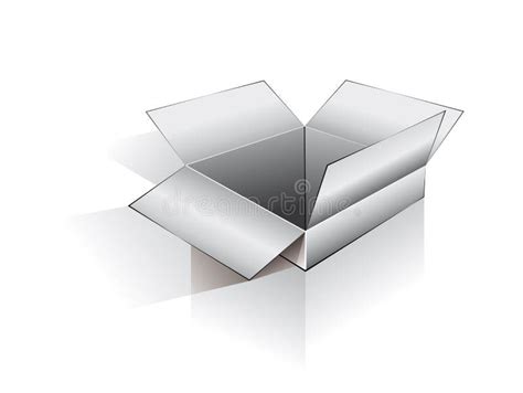 three dimensional open box stock vector illustration of cartoon 10192126