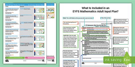 Eyfs Maths Sort And Compare Objects Planning Overview