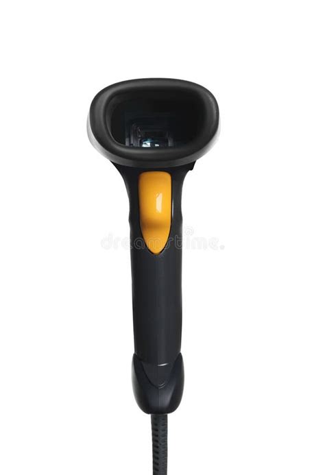 Black Modern Barcode Scanner Isolated On White Stock Image Image Of
