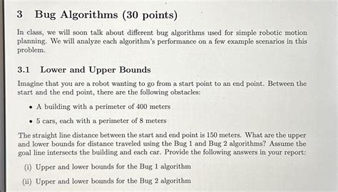 Solved 3 ﻿bug Algorithms 30 ﻿pointsin Class We Will Soon