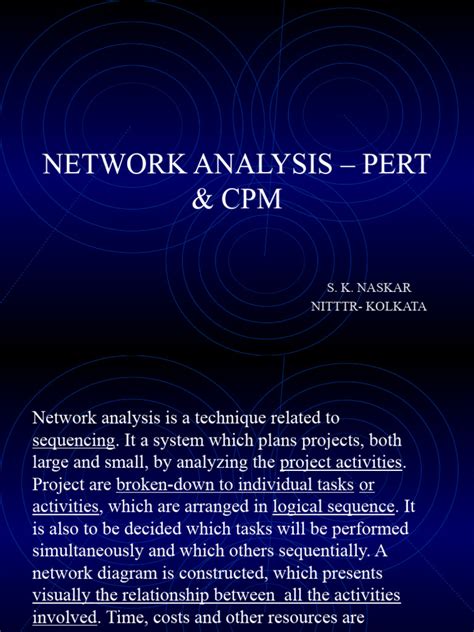 network analysis pert and cpm pdf analysis statistical theory