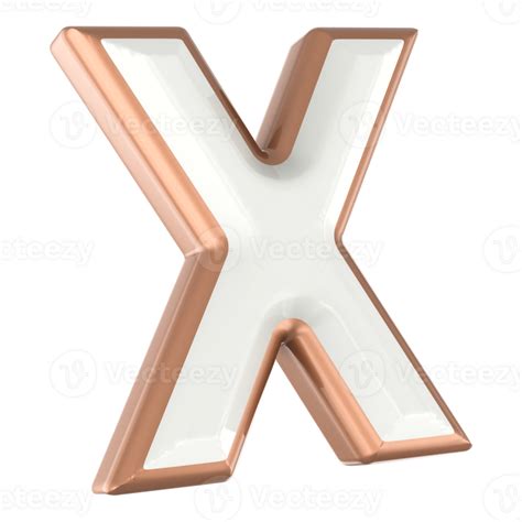X Font 3d Render 46301696 Png