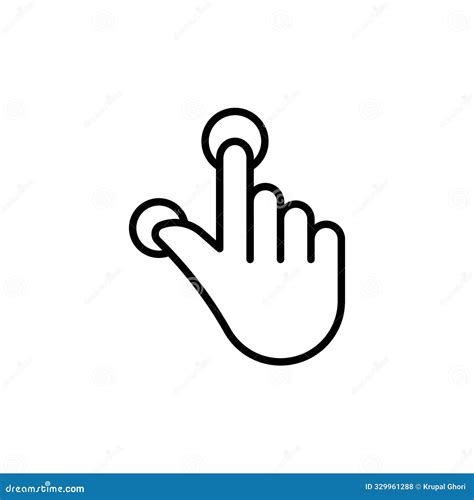 Pinch Icon Logo Sign Vector Outline Stock Illustration Illustration