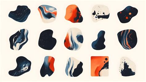 Vibrant Abstract Background With Colorful Flowing Shapes And Dynamic Doodle Patterns Premium