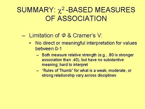 1 Nominal Measures Of Association 2 Ordinal Measure