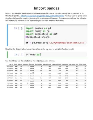 Using Pandas Library For Data Analysis In Python Pdf
