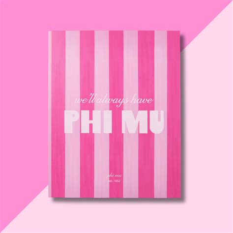 Phi Mu Stripe Keepsake Box Katherine Beck