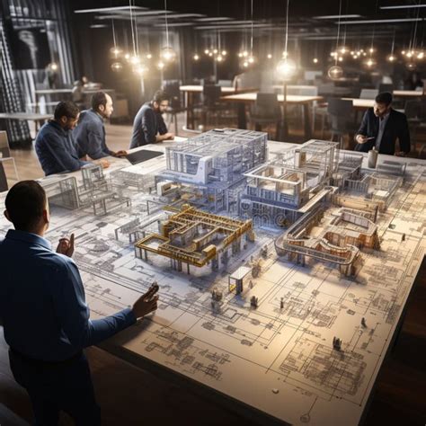 Construction Site Planning And Blueprinting Picture Stock Illustration Illustration Of Outdoor