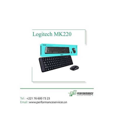 Clavier Et Souris Sans Fil Logitech Mk220 Français Noir Azerty