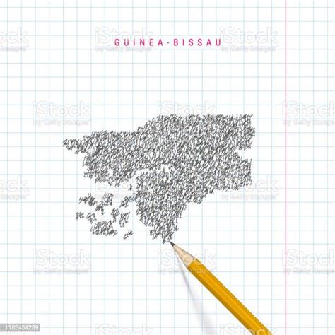 기니 비사우 스케치 낙서 벡터지도 체크 무늬 학교 노트북 종이 배경에 그려진 0명에 대한 스톡 벡터 아트 및 기타 이미지 0명 3차원 형태 검은색 Istock