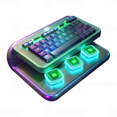 Magnificent Traditional A Levitating Holographic Keyboard Projecting Complex Code Glowing Keys