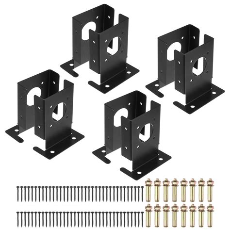 Uxcell Pcs Adjustable Deck Post Base Brackets X Deck Post Base