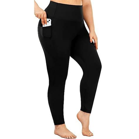 Forjoe Womens High Waist Plus Size Tummy Control Yoga Pants With