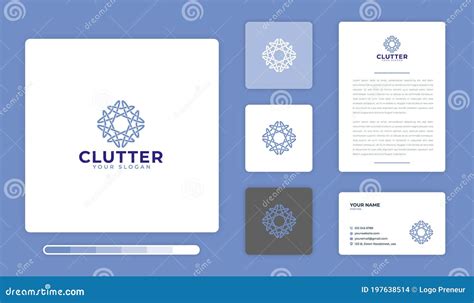 Vector Illustration Clutter Logo Design Stock Vector Illustration Of