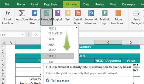 Excel Yield Function Formula Examples How To Use