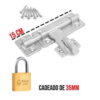 Ferrolho Com Porta Cadeado Parafusos Cadeado Vários Tamanhos