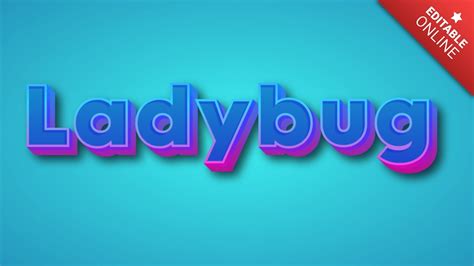 Ladybug Text Effect Generator
