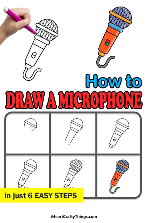 Microphone Drawing How To Draw A Microphone Step By Step